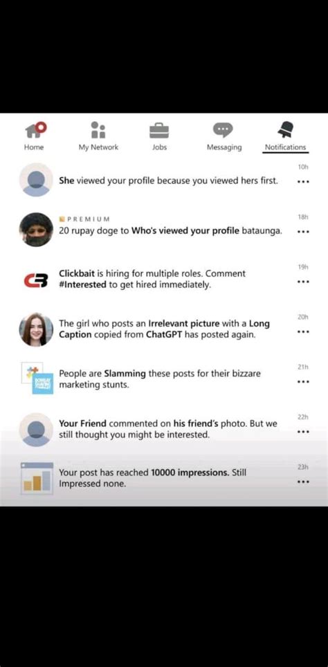 If Linkedin Notification Tells The Truth R Linkedinlunatics