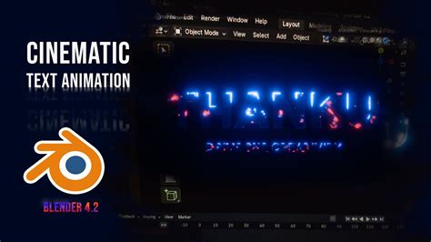 Blender 4 2 Cinematic Text Animation Stunning Visual Effects Showcase