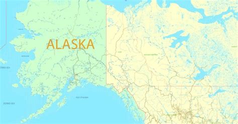 Printable Map US And Canada Editable Adobe Illustrator