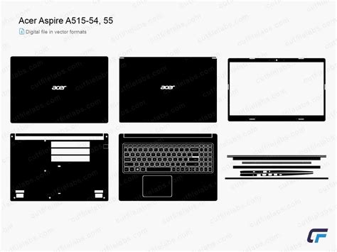 Acer Aspire A515 54 55 2019 Cut File Template CutFileLabs