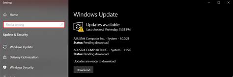 windows update yellow triangle exclamation mark won t download