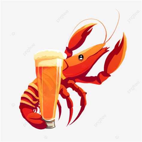 夏季燒烤啤酒小龍蝦 夏季 宵夜 夜宵素材圖案，psd和png圖片免費下載