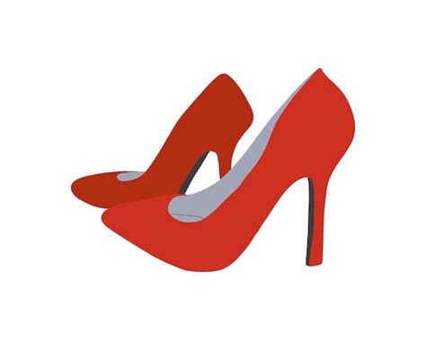 Premium Vector Red High Heeled Pumps Modern Womens Foot Wear