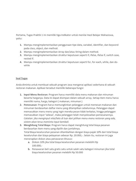 Tugas 1 Pemrograman Berbasis Desktop Pdf