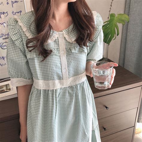 인어굿무드 국내제작 민트 체크 여름 커플 잠옷세트 면 신혼파자마 홈웨어 위시버킷