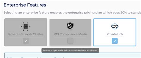 creating a privatelink cassandra cluster instaclustr
