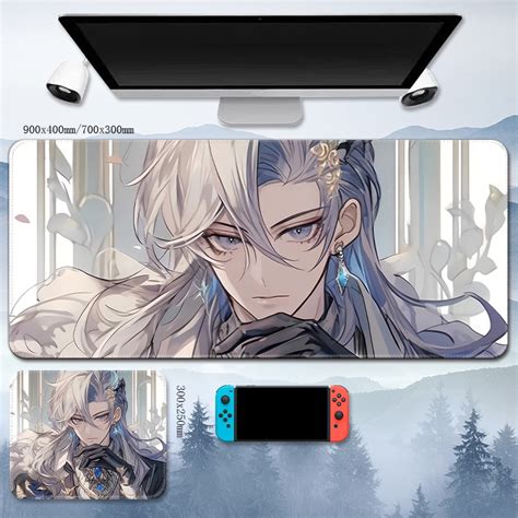 Neuvillette Mouse Pad Wriothesley Computer Keyboard Pad Genshin Impact