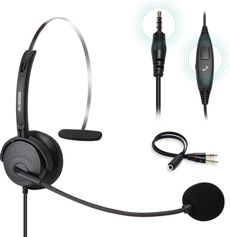 Amazon Com Logitech H Wired Headset Analog Stereo Headphones With Rotating Noise Cancelling