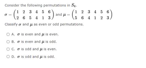 Solved Consider The Following Permutations In Se 1 2 3 4 5