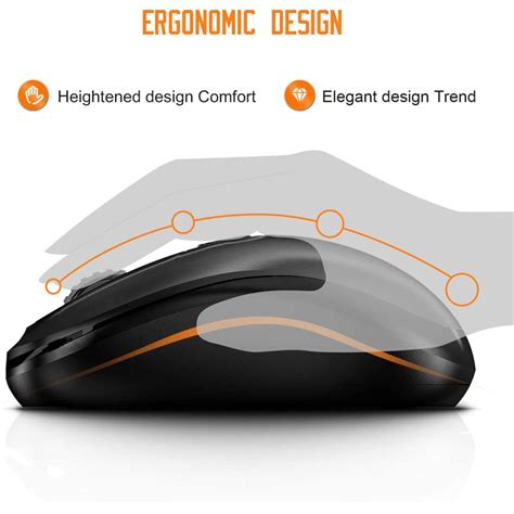 Hugepalm USB Wireless Mouse Computer Mouse 1600DPI Vicedeal
