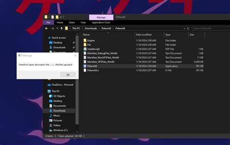 cracked steam game error failed to open descriptor file pal