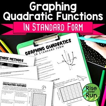 Graphing Quadratic Functions Guided Notes By Rise Over Run Tpt