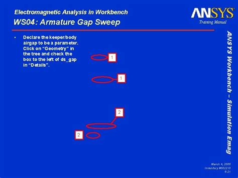 Chapter 5 Workshop 4 Armature Gap Sweep Electromagnetic