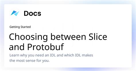 Choosing Between Slice And Protobuf Icerpc Docs