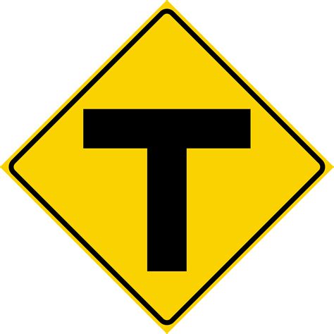 T Intersection Through Road