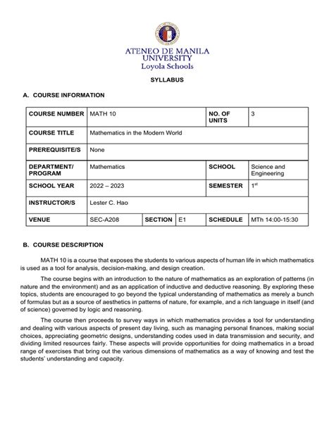 Cs Ma Math10 Tba E1 2022 1 Pdf Mathematics Statistics