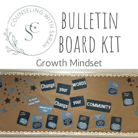Reframing Mindset Bulletin Board School Counseling Etsy