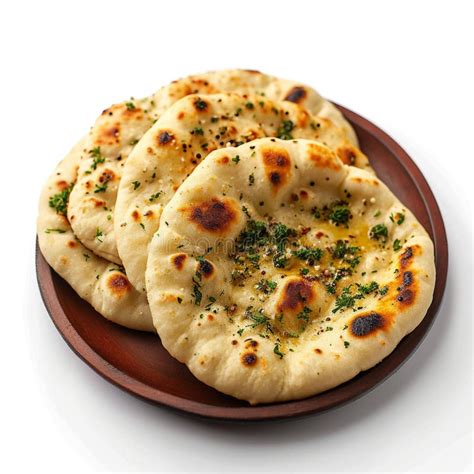 Plate Elegance Isolated Presentation Of Naan A Classic Indian Bread