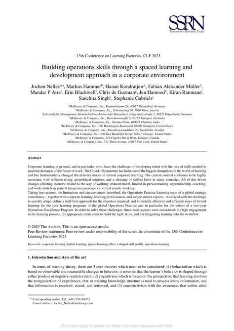 Pdf Building Operations Skills Through A Spaced Learning And