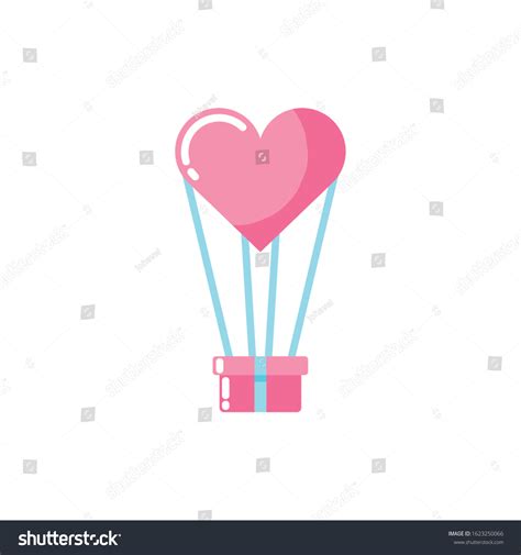 Heart Balloon Box Design Love Passion Stock Vector Royalty Free