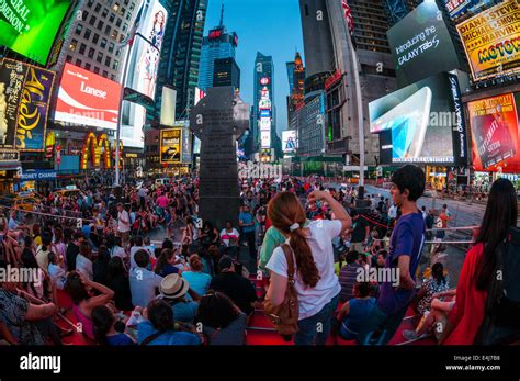 New York Ny 11 July 2014 Tourists On The Tkts Red Steps In Times Square ©stacy Walsh