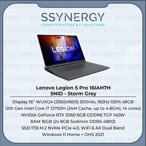 Jual Lenovo Legion Pro Iah H Nid I H Gb Tb Ssd Rtx Shopee Indonesia