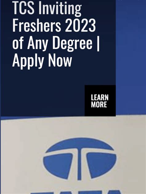 Tcs Inviting Freshers 2023 Of Any Degree Apply Now Sidtechtalks