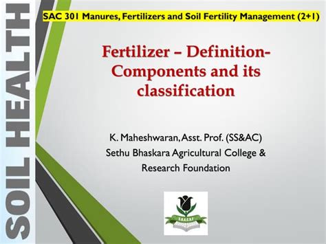 Fertilizer And Its Classification Pdf