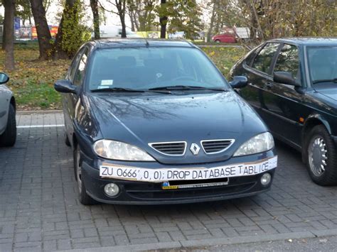 Sql Injection License Plate A Blue Star