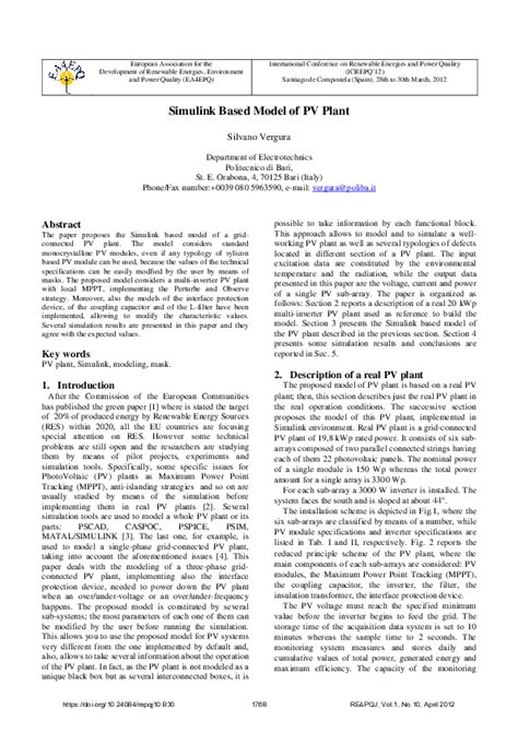 pdf simulink based model of pv plant
