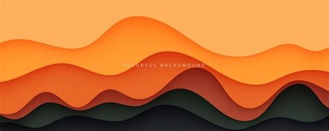 Premium Vector Abstract Colorful Wavy Dimension Layers Background