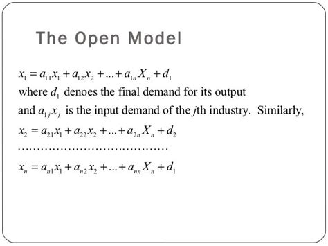 Leontief Input Output Modelsppt Final