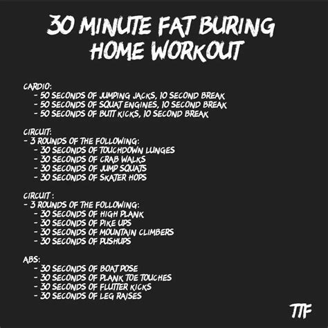 30 Minute Fat Burning Home Workout Top Tier Fitness Clt