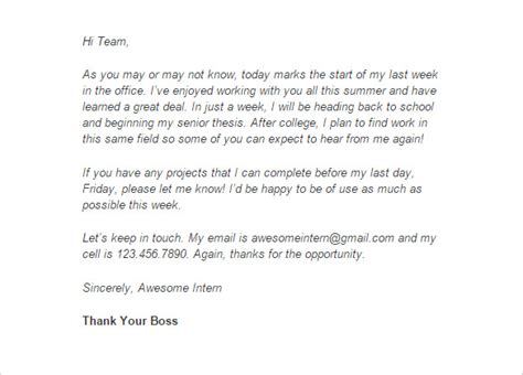 Internship Thank You Letter 13 Free Word Excel Pdf Format Download