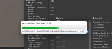Trouble Building An Ar App On An Android Phone Runity3d