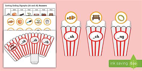 Sorting Ending Digraphs Sh And Ch Cut Outs