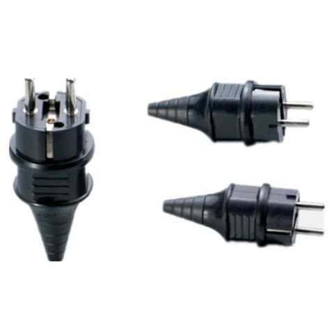Eu European Waterproof Ip54 Industrial Ac Power Male Schuko Plug
