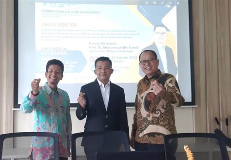 Paten Raih Gelar Doktor Edi Suandi Juga Hasilkan 4 Publikasi Ilmiah