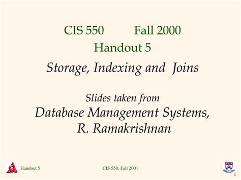 Ppt Storage Indexing And Joins Slides Taken From Database Management