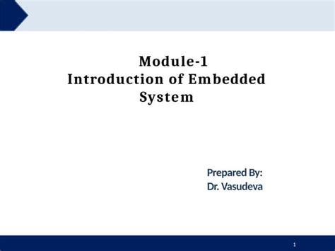 Module 1 Fundamentals Of Embedded Systempptx