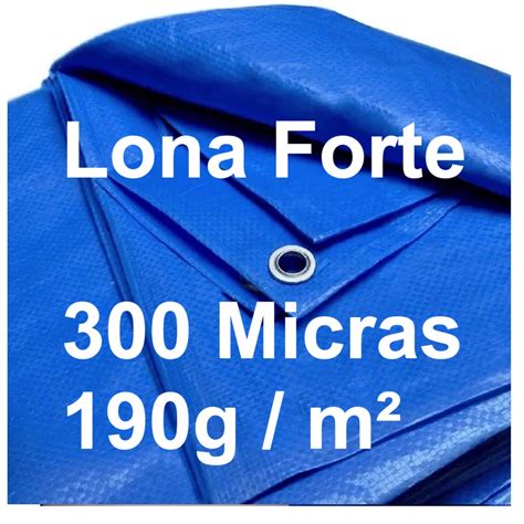Lona Leve Forte 3 Camada 1x2 2x1 C Ilhós 300micra 190gm2 Capa Para