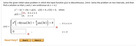 solved solve the given initial value problem in ﻿which the