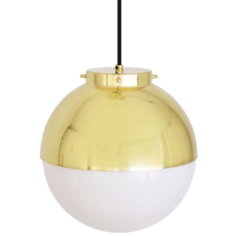Moderne Glaskugel Pendelleuchte Mit Messing Kuppel Casa Lumi