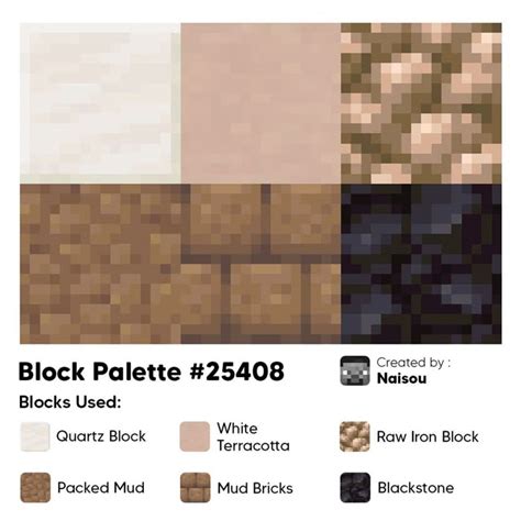 The Color Scheme For Block Palettes Is Brown Black And White With