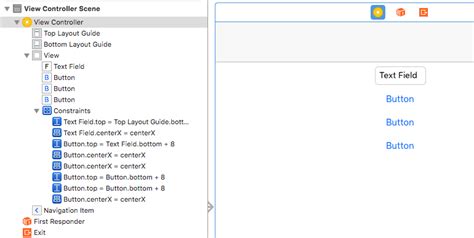 Ios Gap Between UITextField UILabel And Buttons Below Xcode