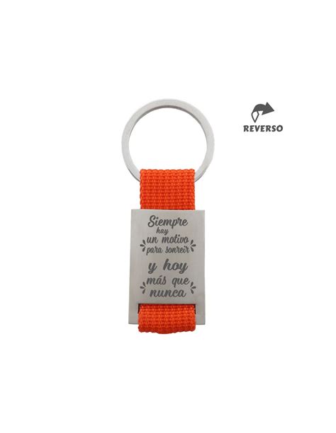 Llavero Con Tela Naranja Personalizado Con Foto