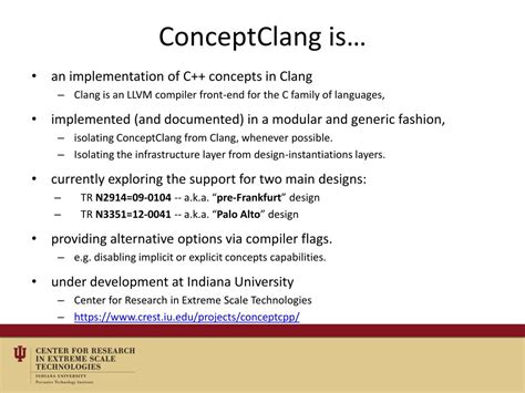 Ppt Conceptclang Towards A Compilation Model For C Concepts Powerpoint Presentation Id