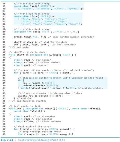 Solved Card Shuffling And Dealing Modify The Program In Fig 724