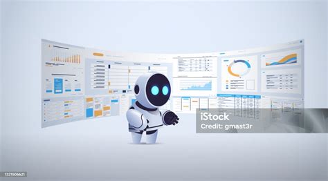 Robot Lucu Menganalisis Data Keuangan Statistik Pada Papan Virtual