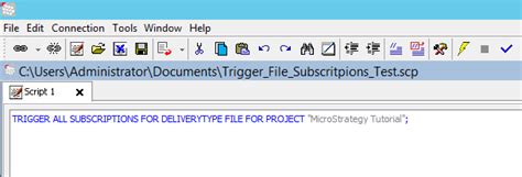 Kb438574 Microstrategy Command Manager 10x ‘trigger All Subscriptions For Delivery Type